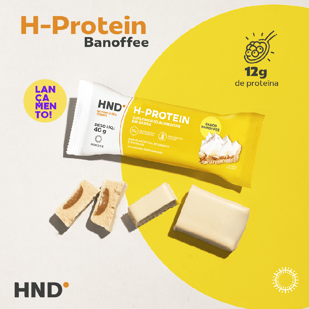 Barra de proteína H-Protein Sabor Banoffee 40g | Shopee Brasil
