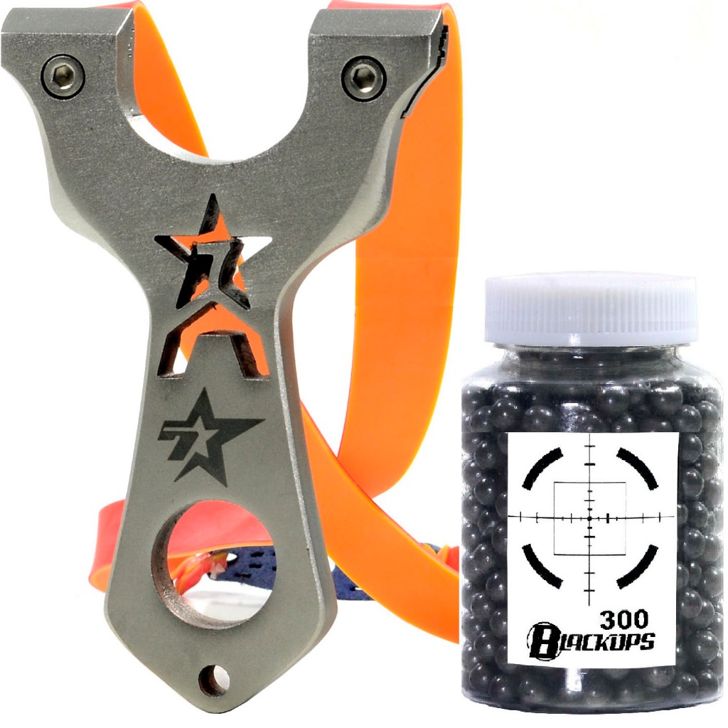 Estilingue Atiradeira Profissional Bodoque M69 + 300 Esferas Aço ...