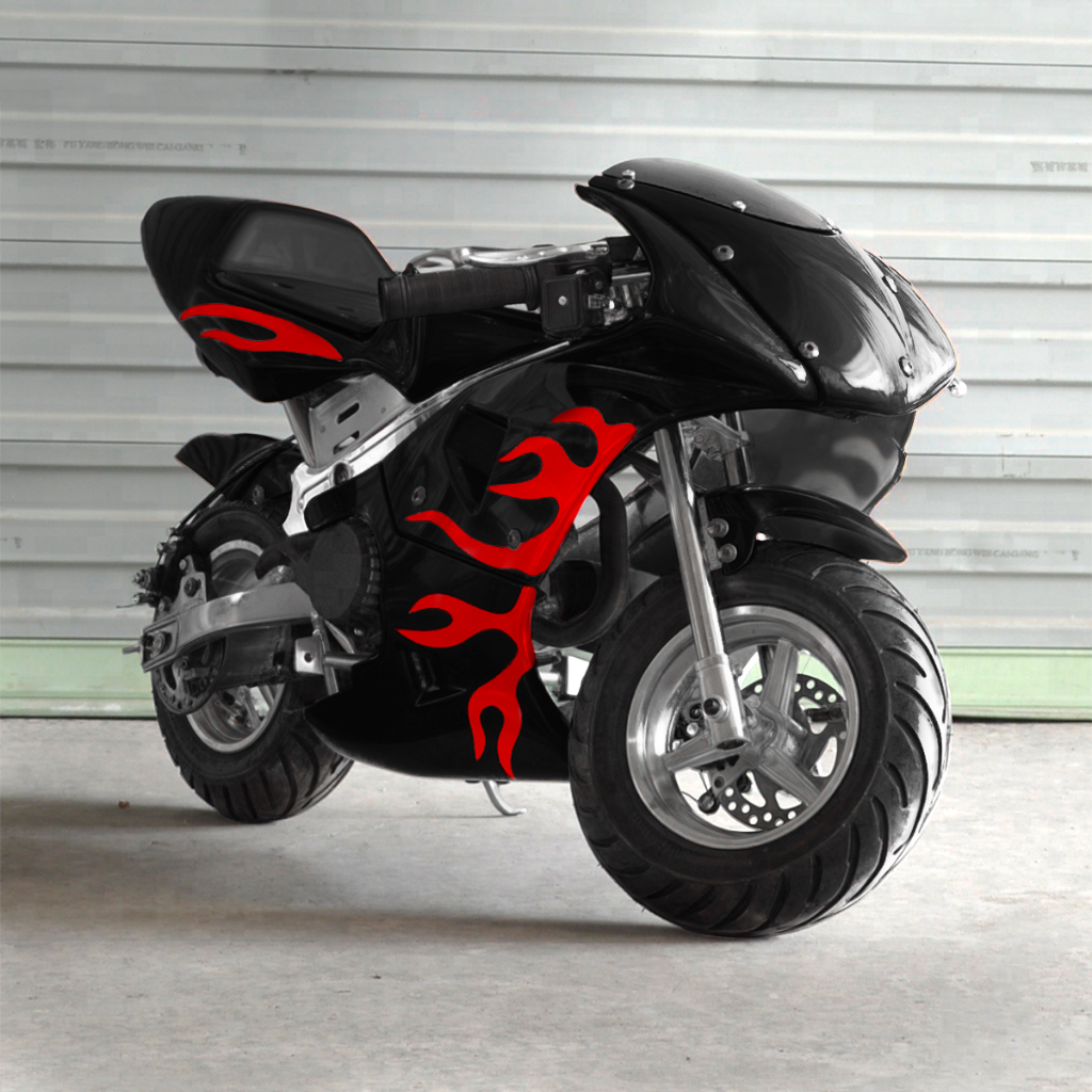 Mini Moto Infantil Motinha Preta a Gasolina 49 cc cilindradas para ...