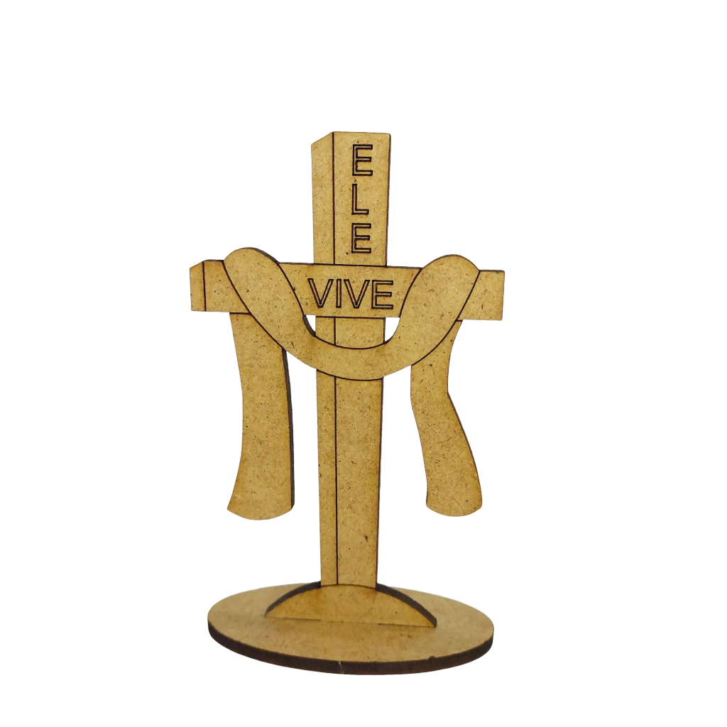 Kit Lembrancinha Cruz Ele Vive Mdf 3mm | Shopee Brasil