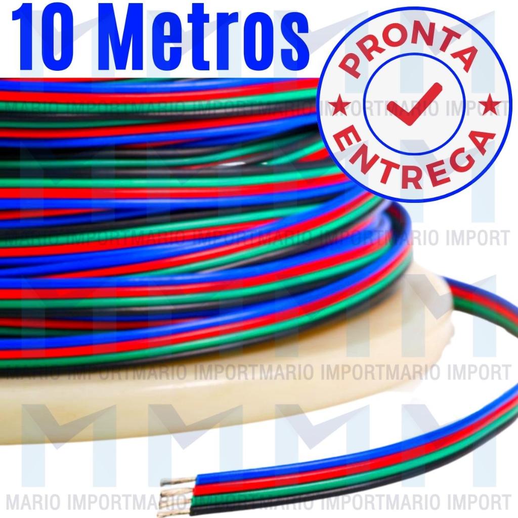 10 Metros de Cabo Fio Para Fita de Led RGB 3528/5050 4 Vias | Shopee Brasil