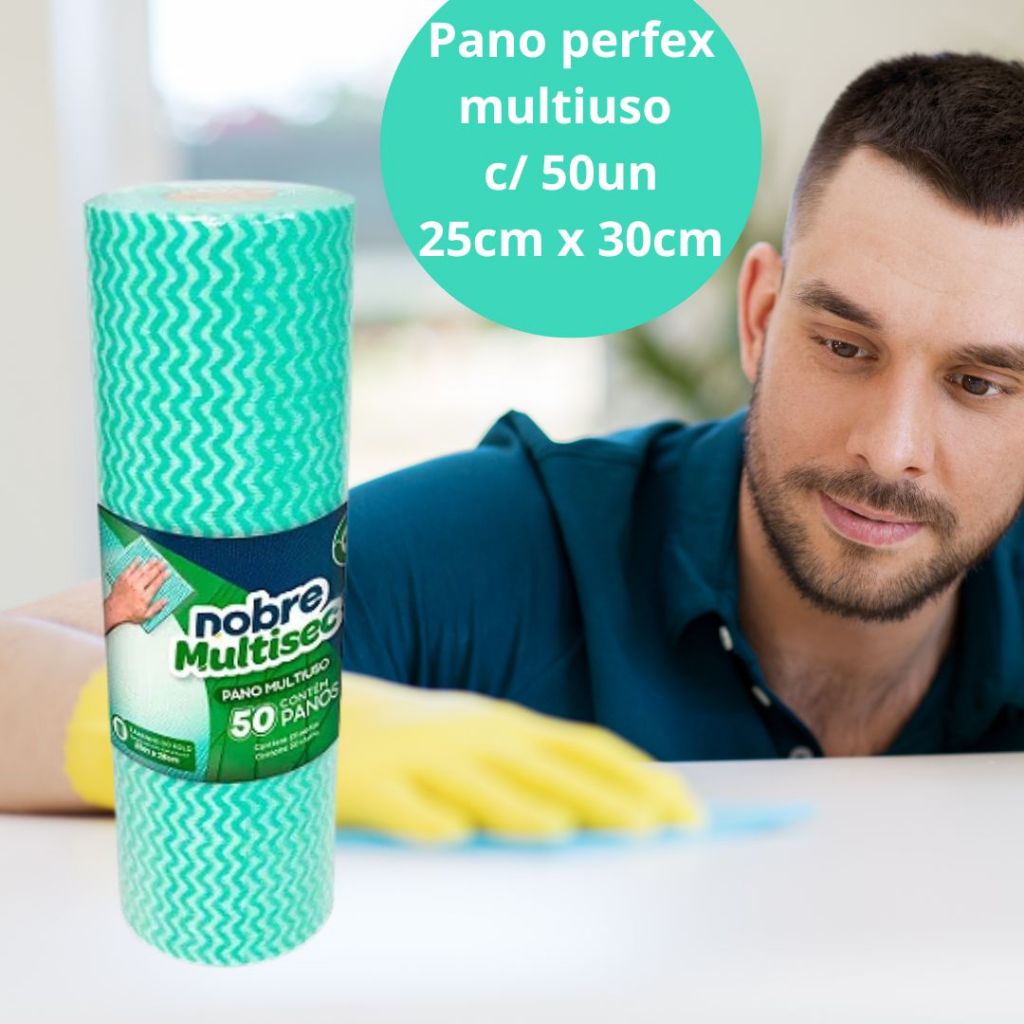 Pano multiuso perfex c/ 50un 25cm x 30cm Nobre | Shopee Brasil
