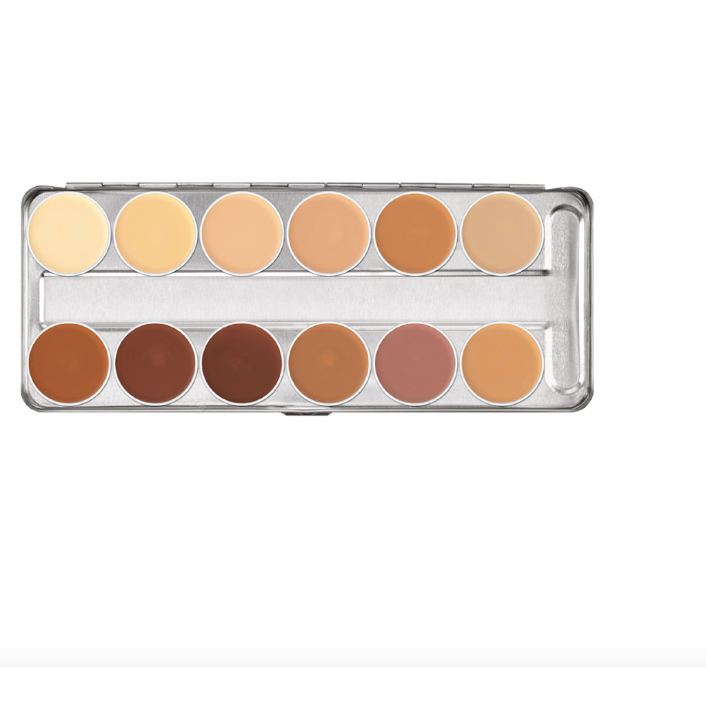 Paleta Corretivo Kryolan Dermacolor - 12 Cores Modelo Brasil | Shopee ...
