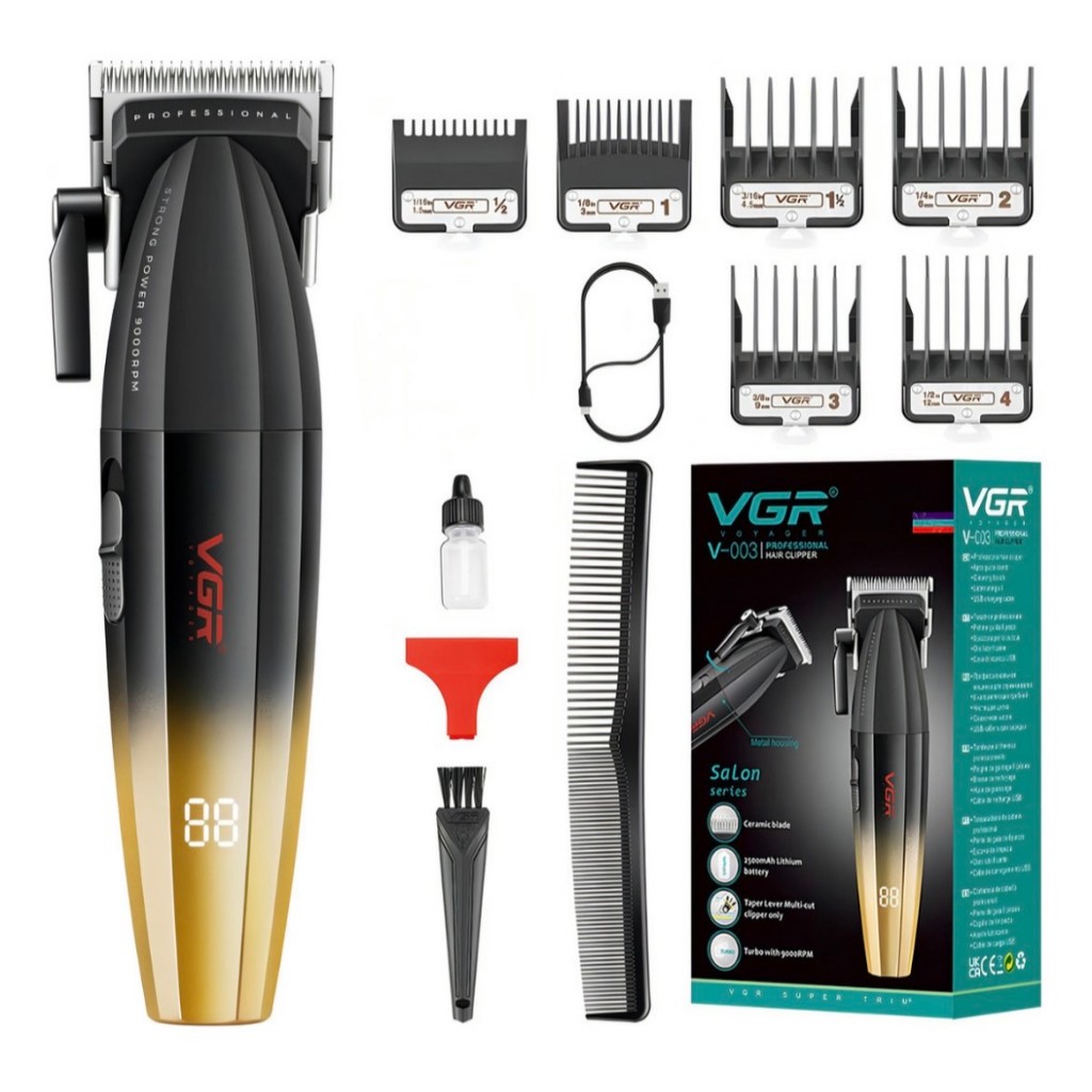 Maquina Para Barbeiro Profissional Vgr V003 | Shopee Brasil