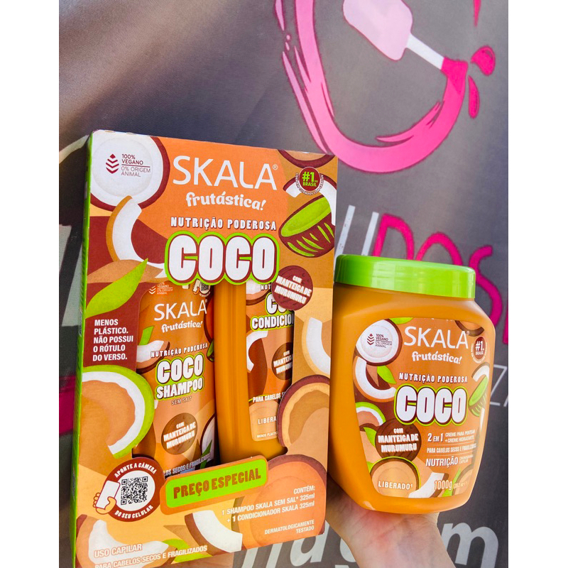 Kit Completo Skala Frutástica Coco Shampoo e Condicionador 325ml ...