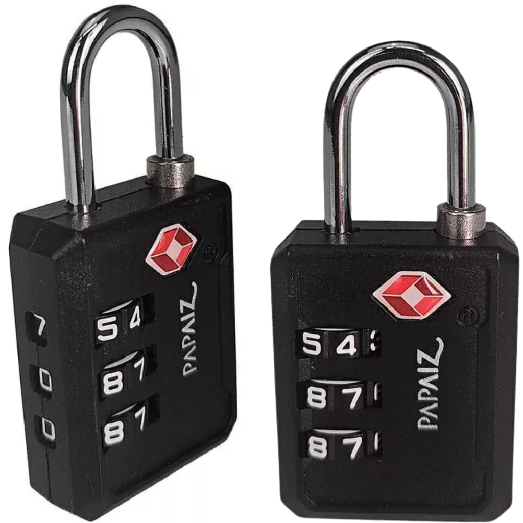 KIT 2 CADEADOS 30PL COM 3 DÍGITOS SECRETOS TSA ZAMAC - PAPAIZ | Shopee ...