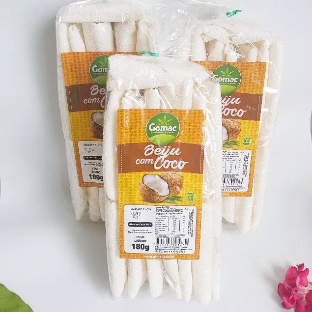 Beiju Coco Tapioca Crocante, Leve e Irresistível!180g | Shopee Brasil