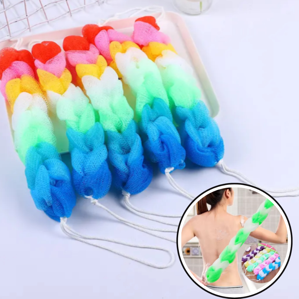 Kit Esponja Costas Banho Limpeza Esfoliação Nylon Cerdas Macias ...
