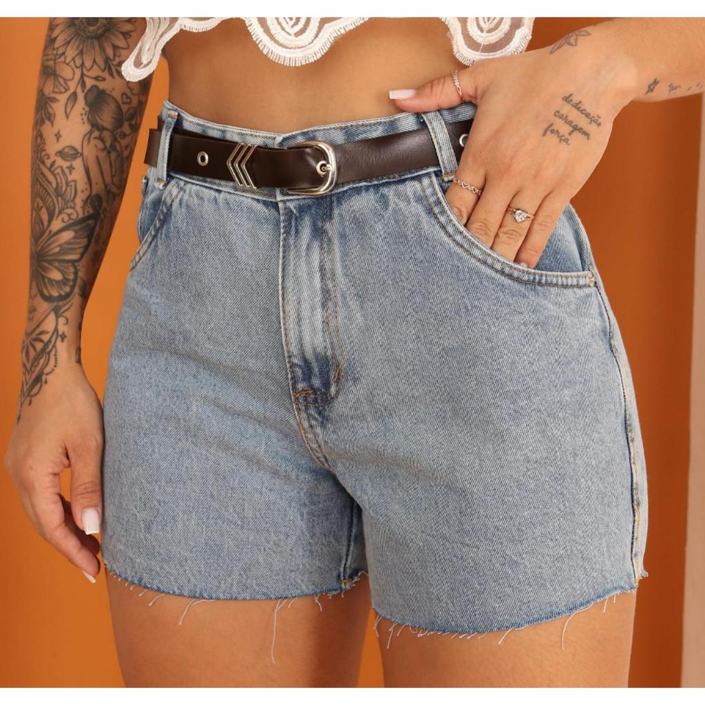 Short Mom Beira Fio Jeans | Shopee Brasil
