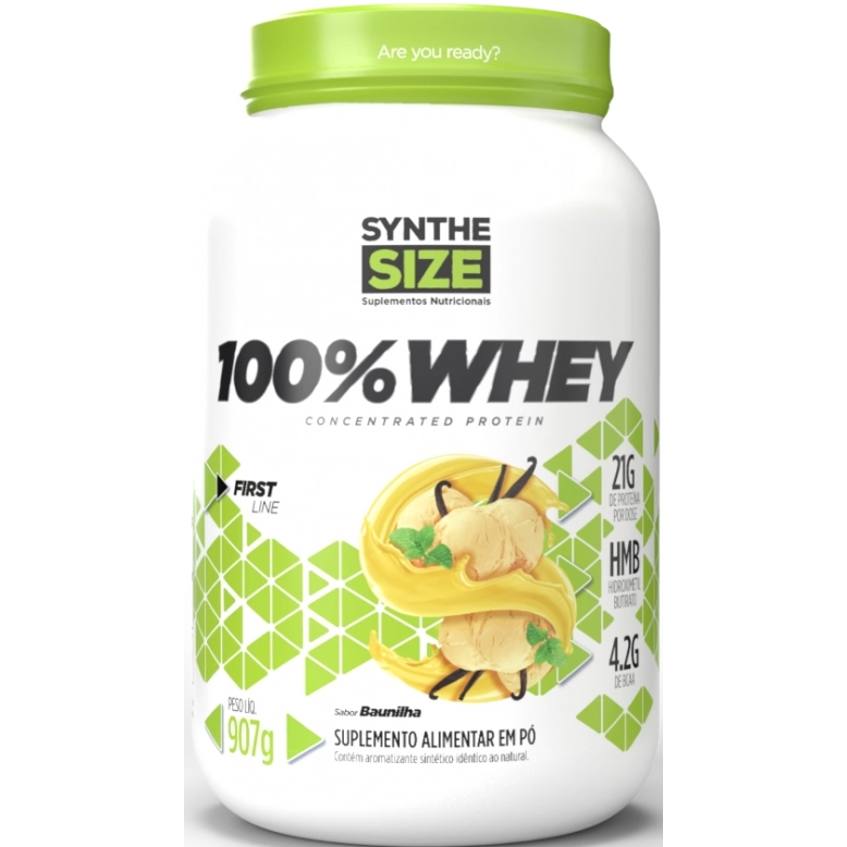 100% Whey - Proteína Concentrada - 907g - Synthesize | Shopee Brasil