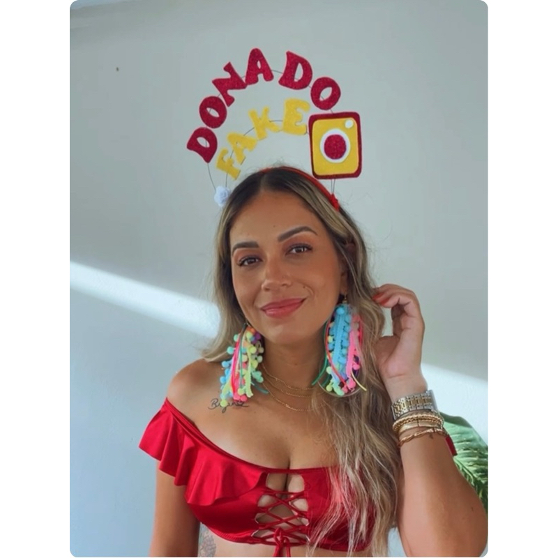 Tiara Arco Dona do Fake Carnaval Fantasia festa | Shopee Brasil