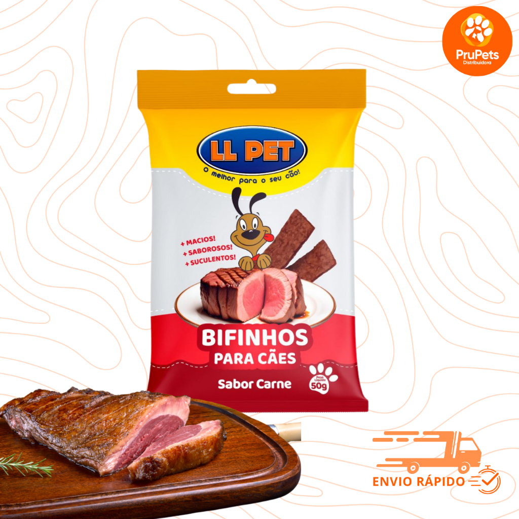 kit Petisco Bifinho Super Macio 50g Rico Proteína LL Pet Frango Carne ou Churrasco | Shopee Brasil