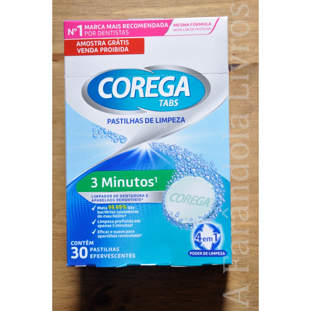 Corega Tabs Pastilhas de limpeza 3 minutos -30 pastilhas | Shopee Brasil