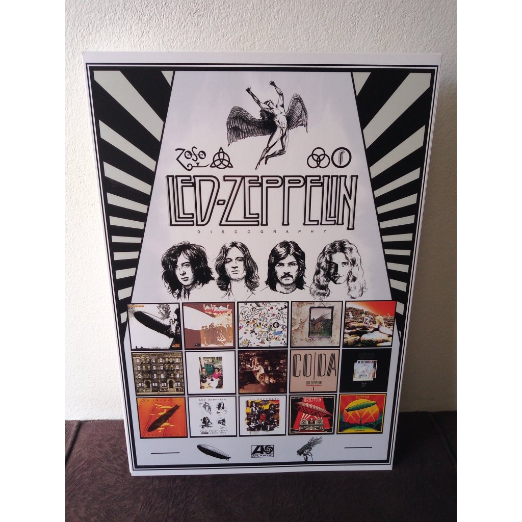 Poster Banda LED ZEPPELIN Rock Capas Discos Cd vinil Jimmy Musica ...