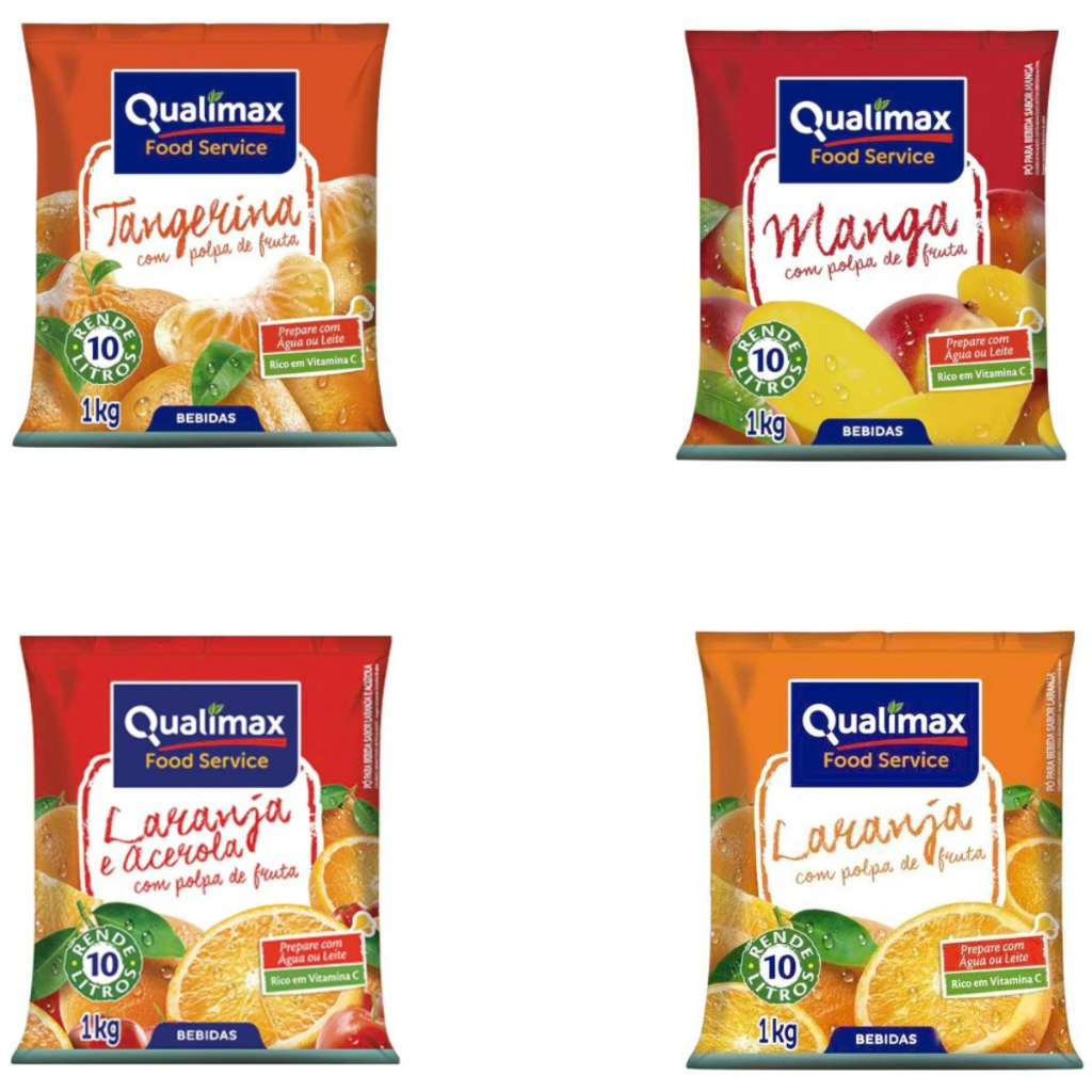 Refresco em pó 1kg Qualimax Suco Instantâneo Institucional | Shopee Brasil