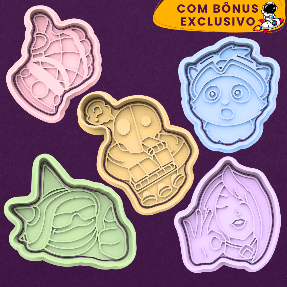 Kit 5 Cortador Marcador Cookie League of Legends LOL Emotes Fiora ...