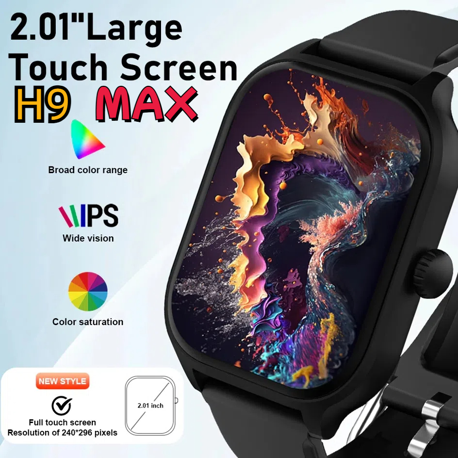Relógio Inteligente H9 Max - Smartwatch Series 9 MAX Calculadora ...
