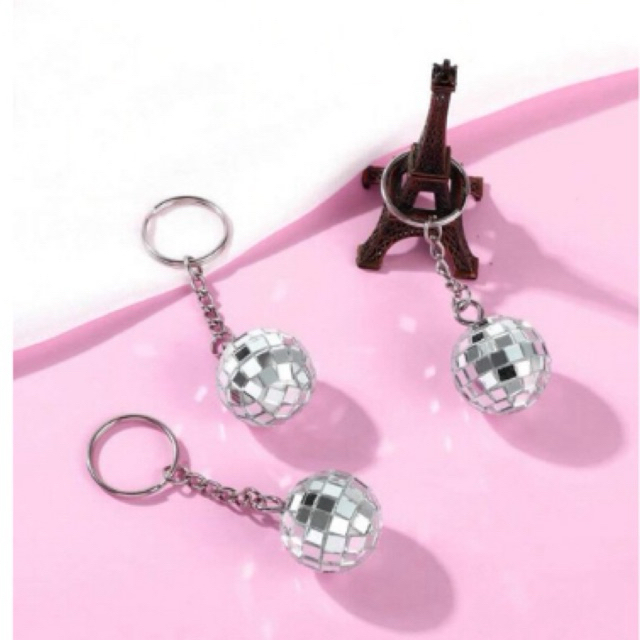Chaveiro Globo Espelhado Discoteca Prata | Shopee Brasil