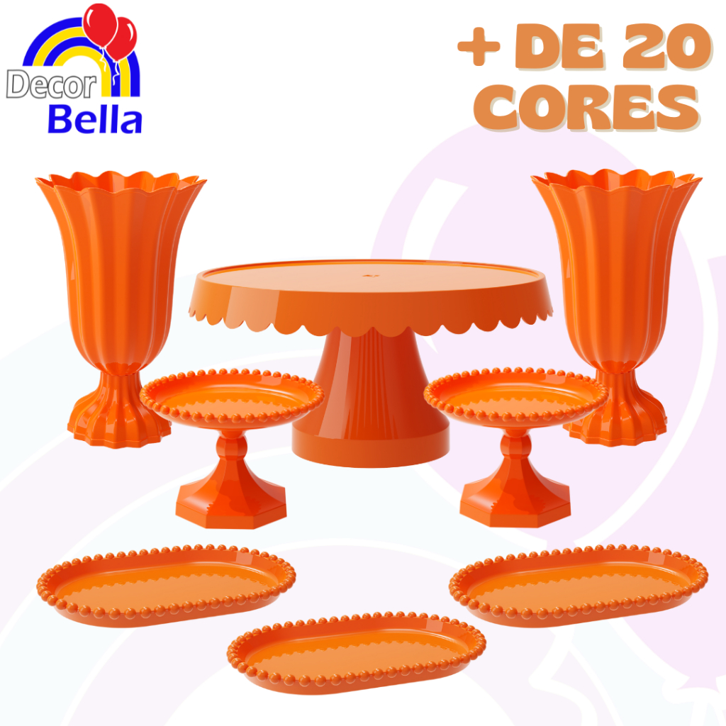 Kit Completo de Festa com 1 Boleira Popi Plus, 2 Vasos Popi, 2 Mini ...