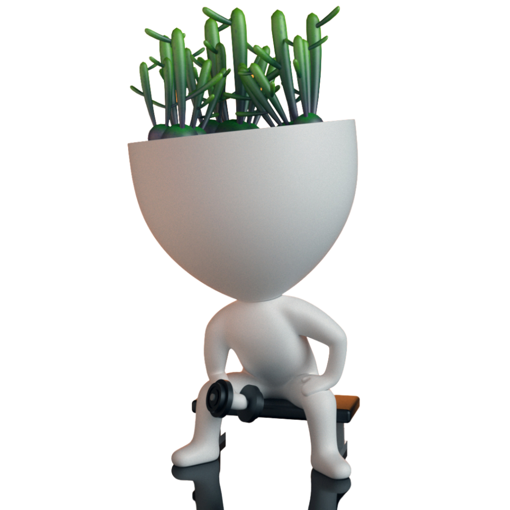 Vaso decorativo bob robert decoração musculação rosca concentrada ...