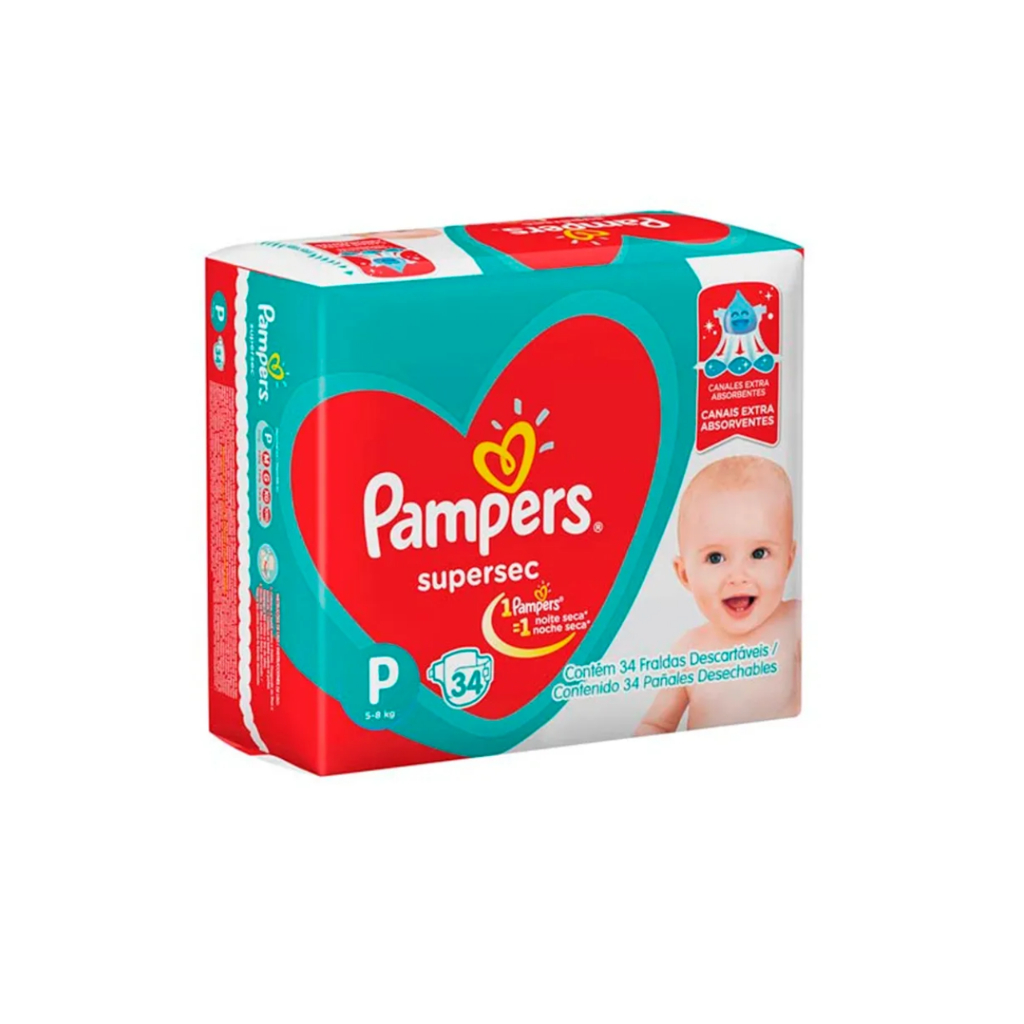 Fraldas Pampers Supersec Descartável | Shopee Brasil