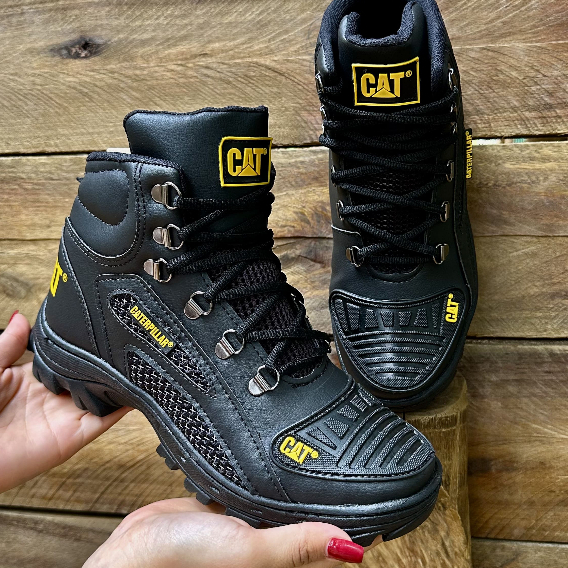 Bota Coturno CAT Botina Caterpillar Impermeável Palmilha de Gel Pronta ...