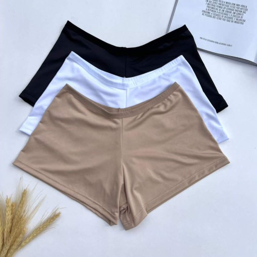 Kit 3 Calcinha Shortinho Cueca Boxer Feminina Conforto Lingerie Moda Intima | Shopee Brasil