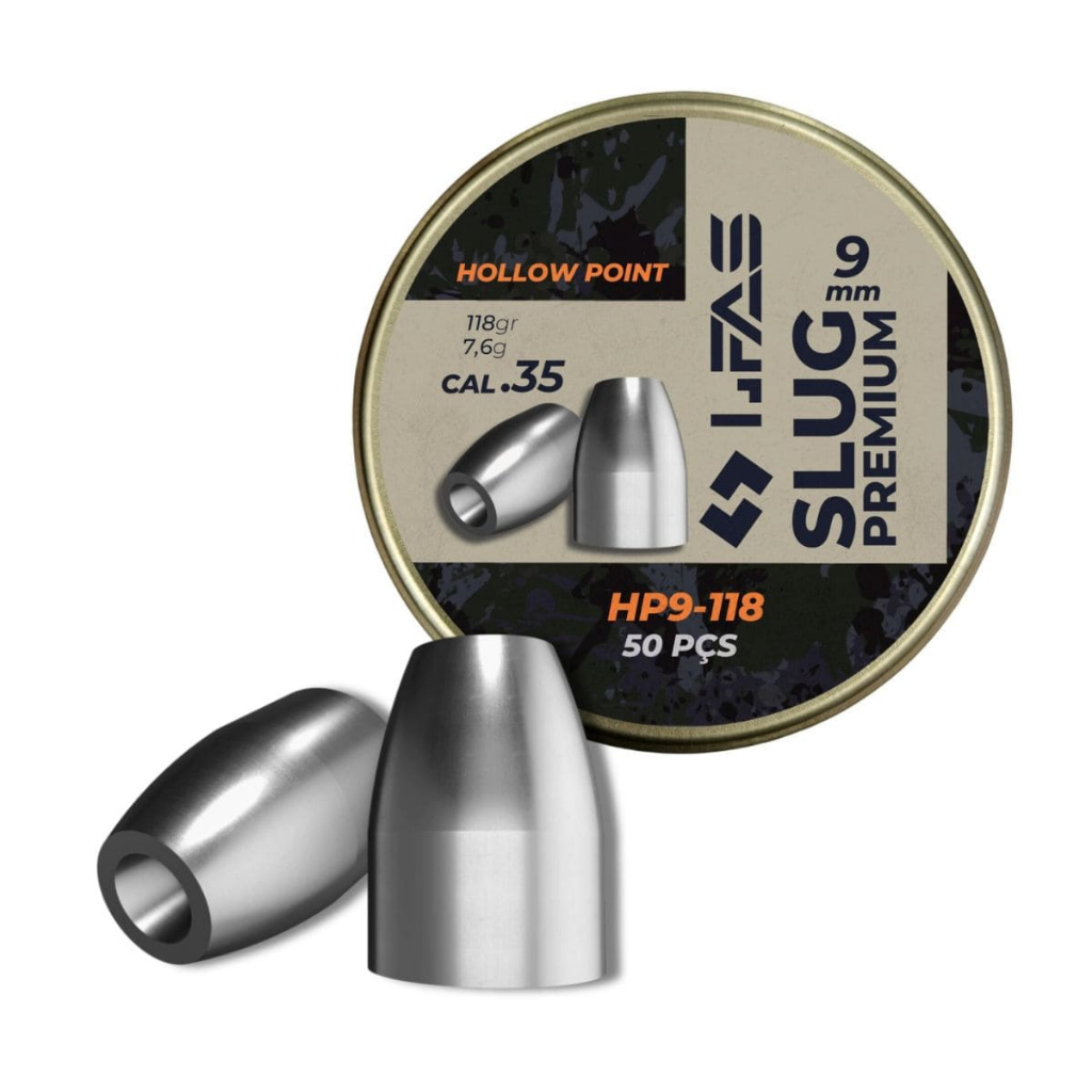 Chumbo Slug 9mm P/ Carabina Pcp Pesado Premium 118 - Lfas | Shopee Brasil