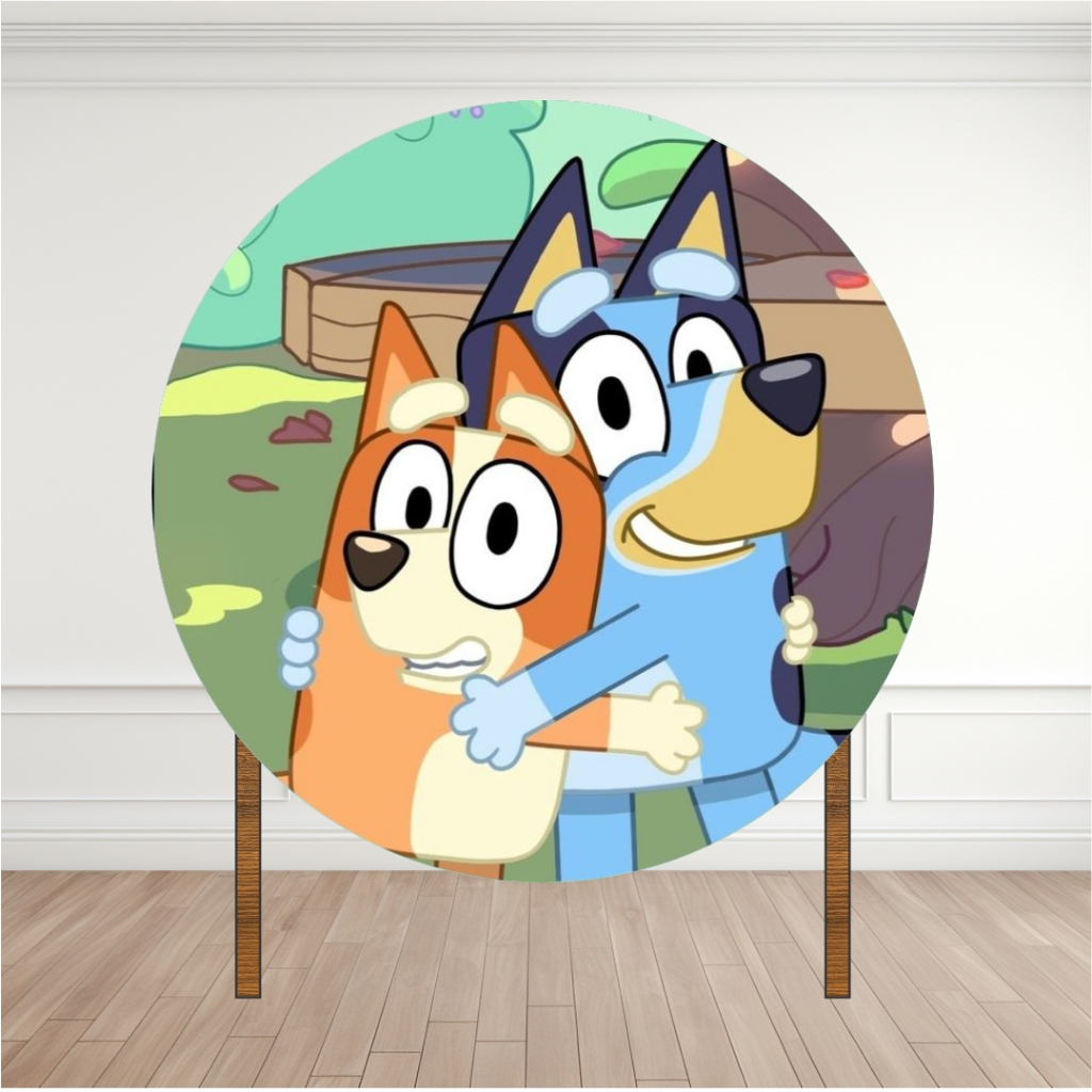 Painel Bluey - Lona fosca Circular | Shopee Brasil