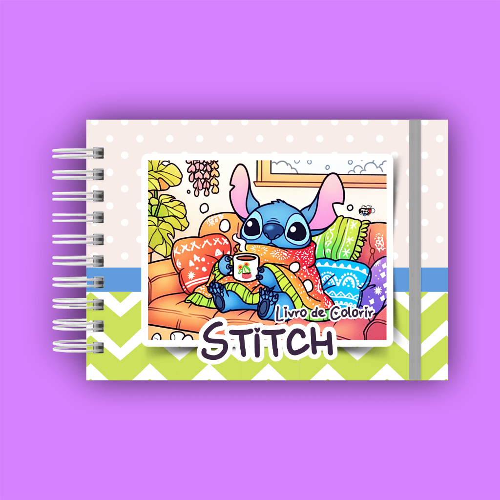 Livro de Colorir Stitch vol 1 Coloring Books Bobbie Goods Kawaii Capa ...