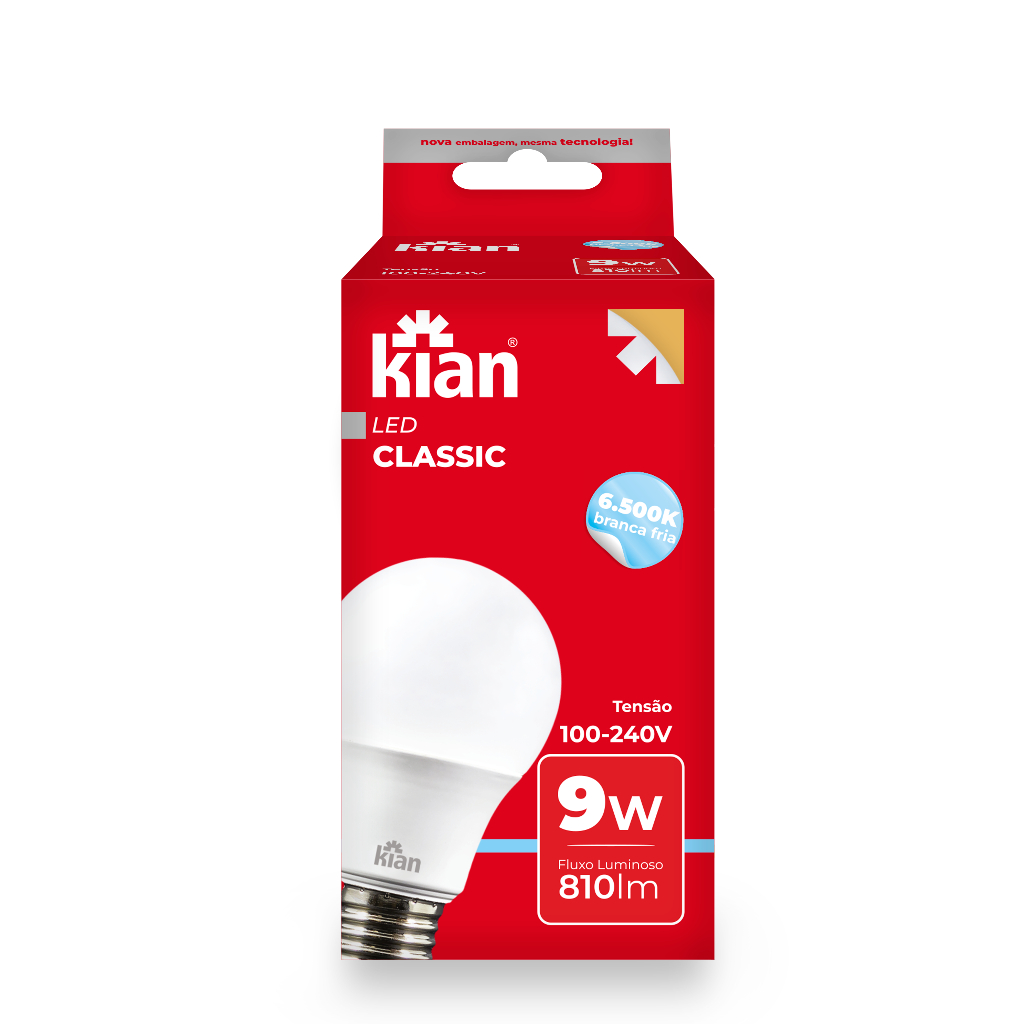 KIAN - LAMPADA LED KIAN - 9W 100-240V | Shopee Brasil