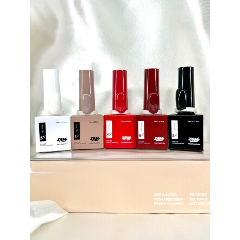 Kit COM 5 Esmalte Zem QUADRADA Nail Gel Soak Off Color Coat 10ml Uv/Led Embalagem SECA CABINE ...