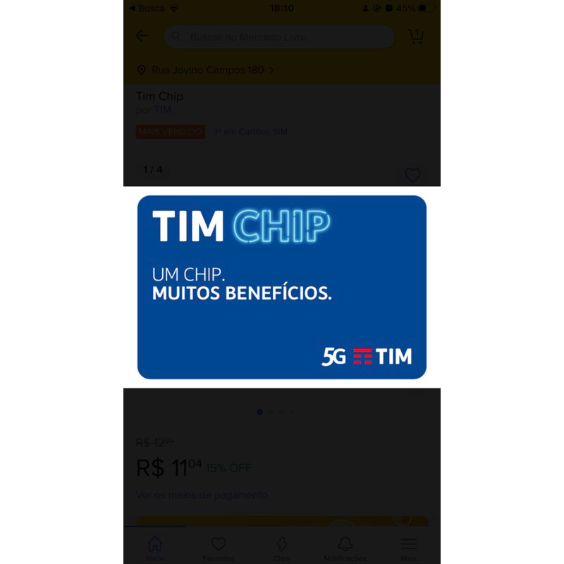 Chip Tim - Kit 500 unidades -4G/5G | Shopee Brasil