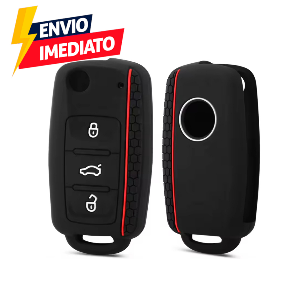 Capa Silicone chave Volks Gol Polo Passat Fox Saveiro Up Jetta Voyage ...