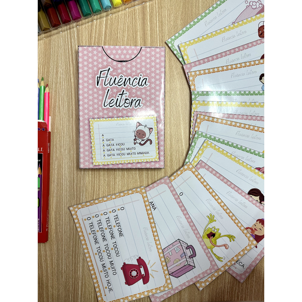 FICHAS PARA LEITURA FLUENTE - ALFABETIZAÇÃO RECURSO PEDAGÓGICO | Shopee ...