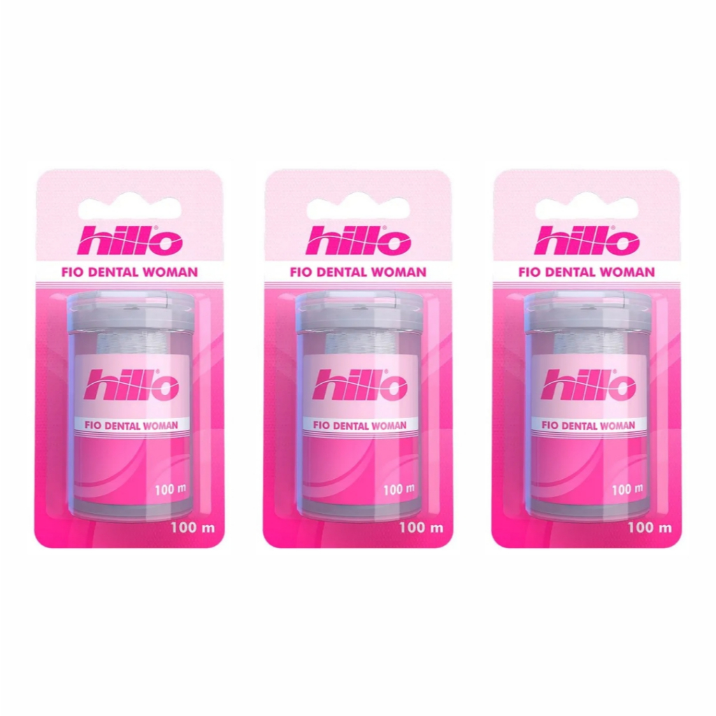 Fio Dental Hillo Woman 100m - Kit com 3 unidades | Shopee Brasil