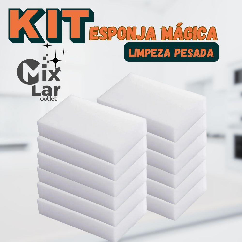 Kit 10/20 Esponjas Mágica Branca Tira Manchas Riscos Max Clean Clink ...