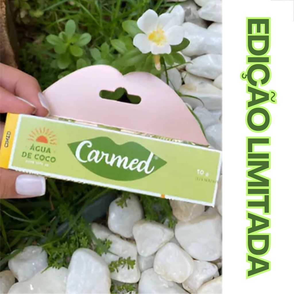 Hidratante Labial Carmed Água de Coco 10g | Shopee Brasil