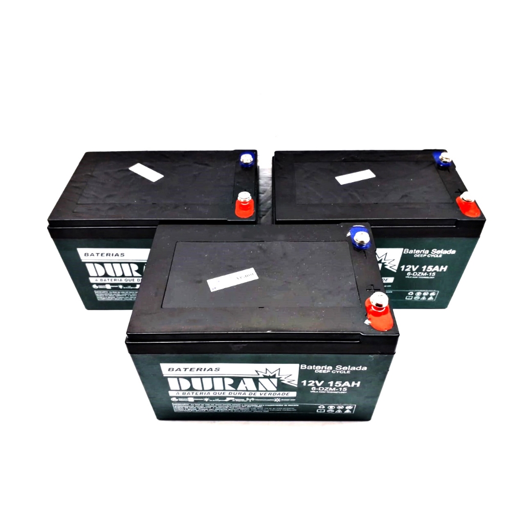 Kit 3 Bateria 6-mf-12 (12v12ah/20hr) Patinete Elétrico 1000w | Shopee Brasil