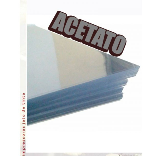 100 Folhas de Pet acetato Transparente A4 espessura 25 micras plástico ...