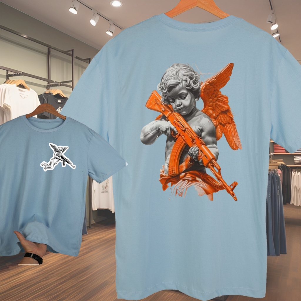 Camisa Masculina ANJO AK47 Camisa Oversized Masculino Treino Academia Camiseta Masculina ...