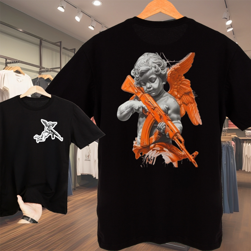 Camisa Masculina ANJO AK47 Camisa Oversized Masculino Treino Academia Camiseta Masculina ...