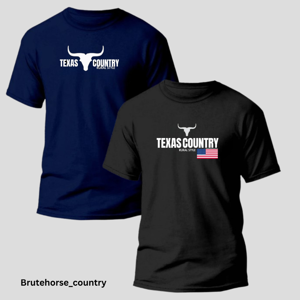 Kit 2 Camisas Country Masculina, Texas Country "Brute Horse" Original ...