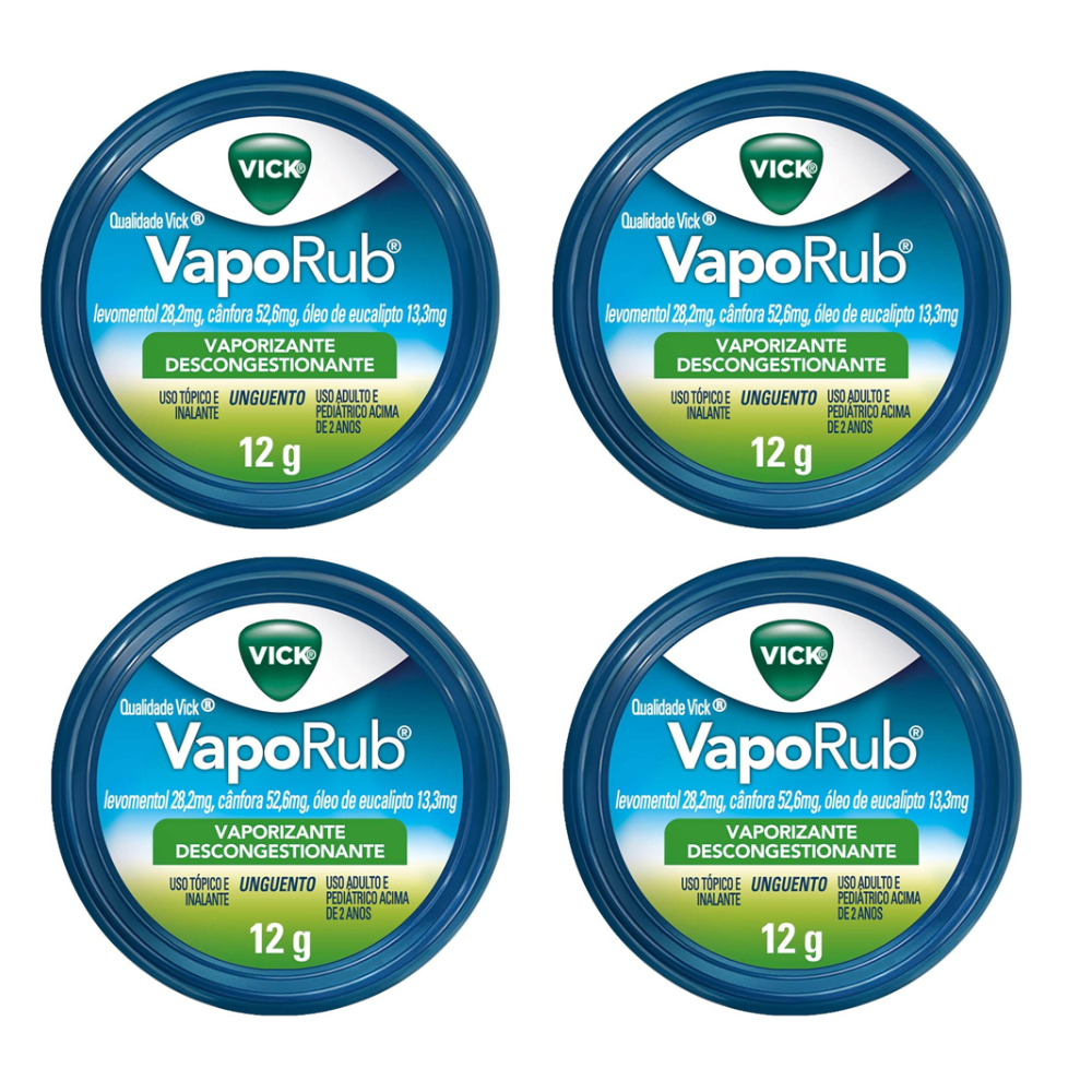 Kit Pomada Vick VapoRub Lata 12g - Vick | Shopee Brasil