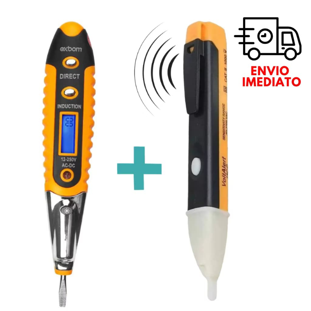 Kit Eletricista Detector de voltagem + Detector de tensão | Shopee Brasil