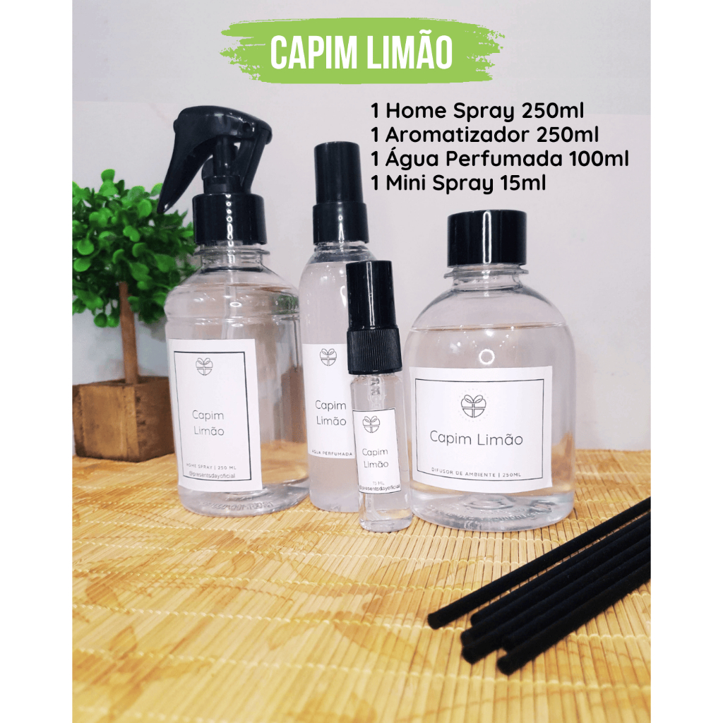 Capim Limão: Mini Spray, Água Perfumada para Tecidos, Home Spray ...