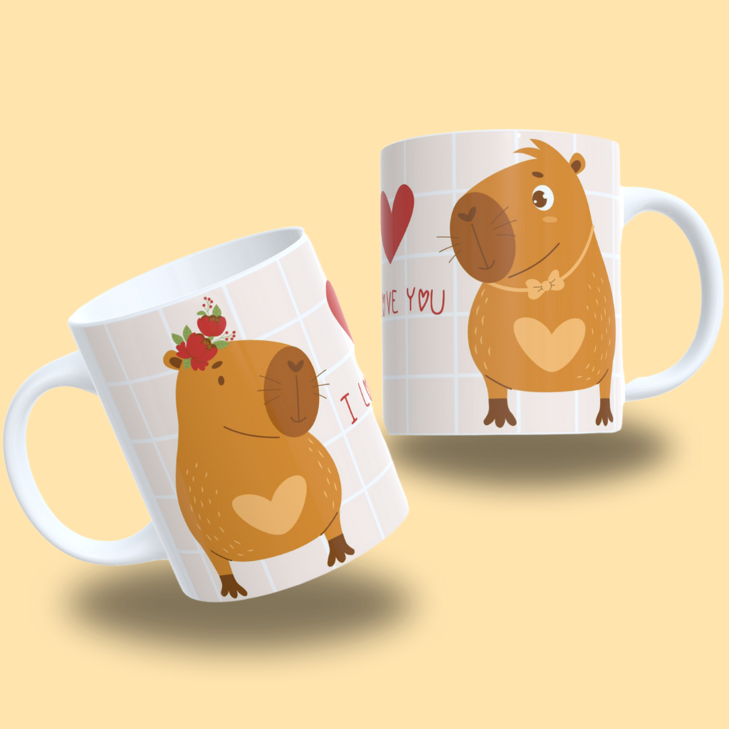 Caneca/Xícara Capivara Personalizada Capilove Namorados | Shopee Brasil