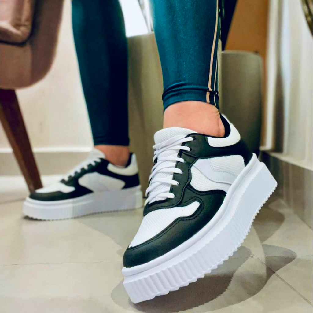 tenis Plataforma Chunky Original Alto Solado Tratorado - Conforto e ...