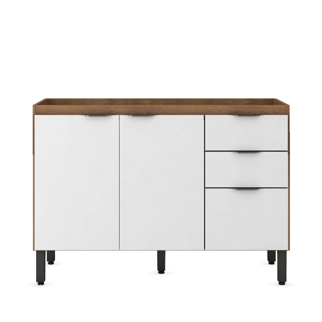 Balcão De Cozinha 120cm 2 Portas Firenze Sem Tampo | Shopee Brasil