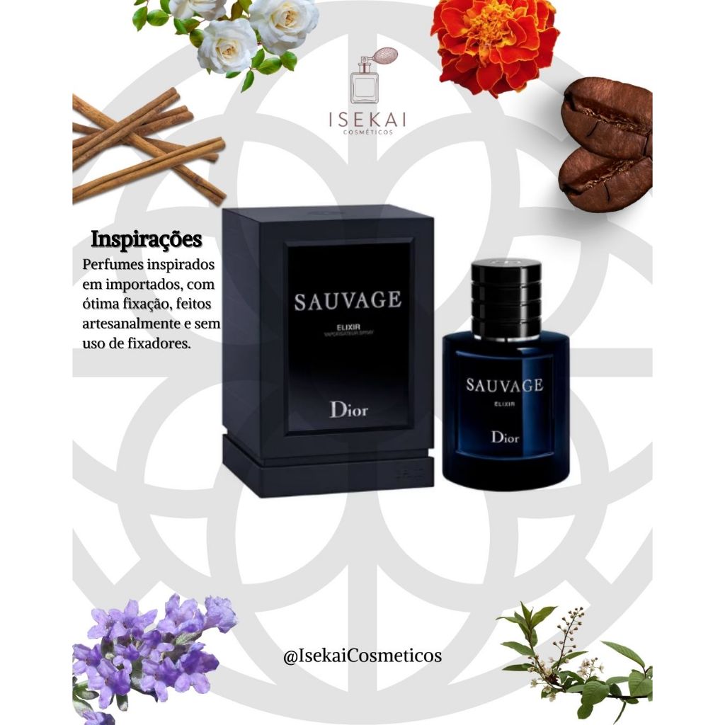 Perfume Selvagem Elixir 50ml Concentração Parfum Inspiração Perfume ...